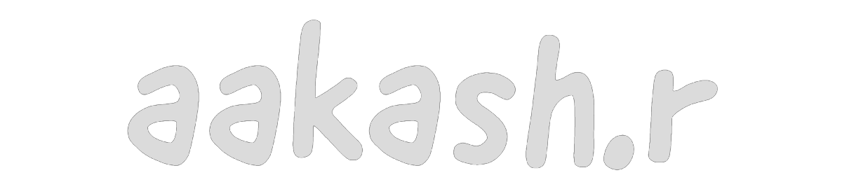 Aakash.R Personal Website